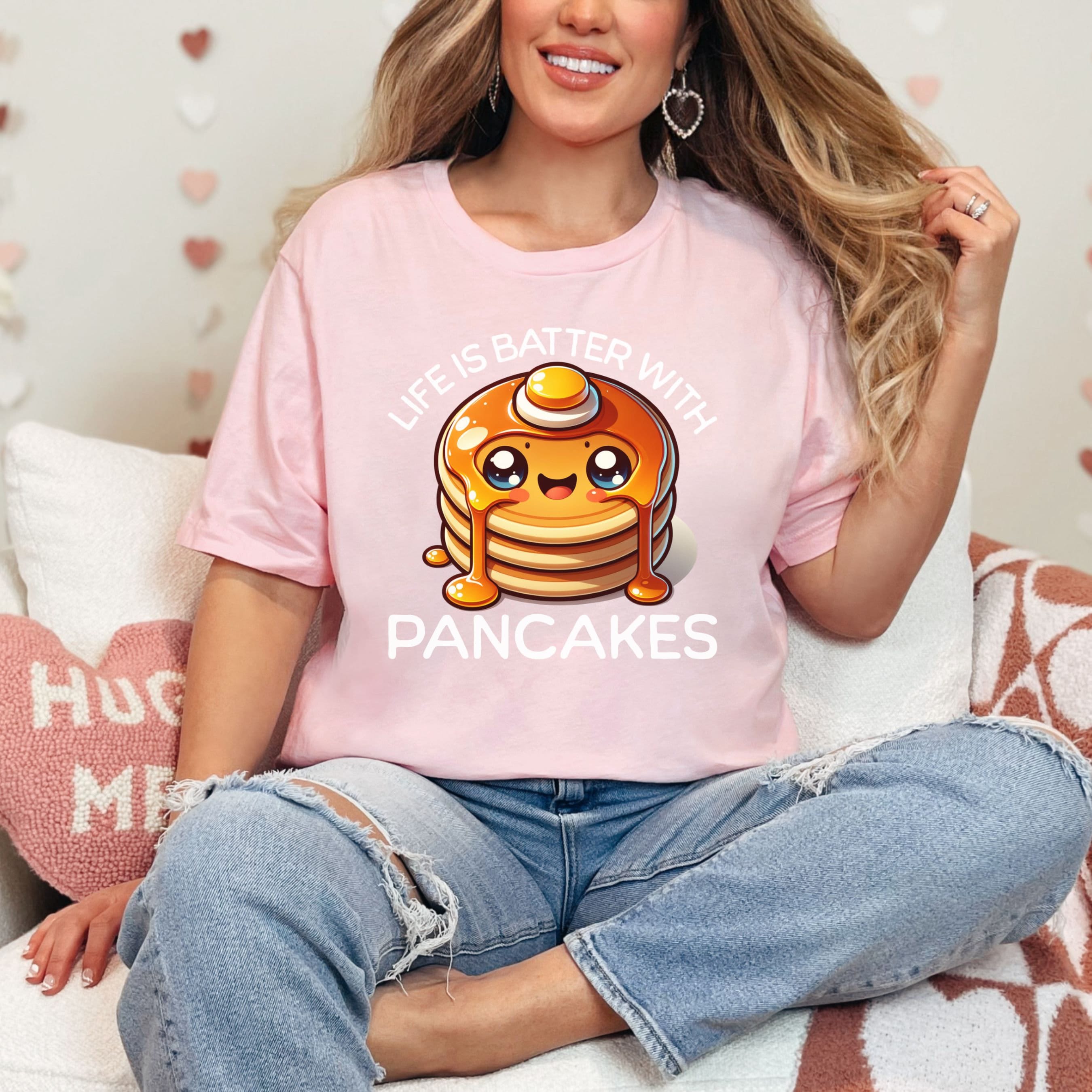 Cute Pancake Tshirt, Pancake Lover Tshirt, Breakfast Shirt, Funny ...