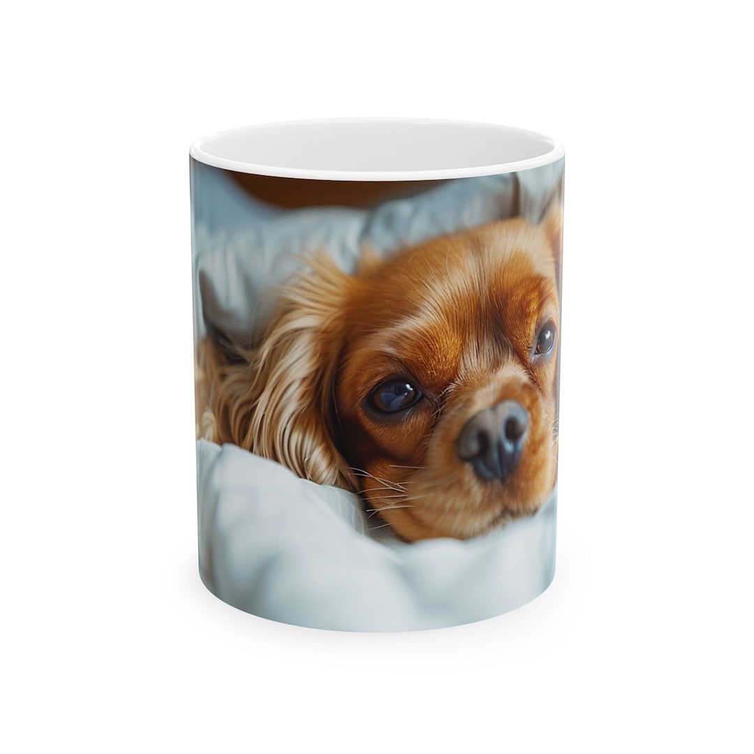 Cavalier King Charles Spaniel Dog Mug, Cute Puppy Mug, Ceramic Mug ...