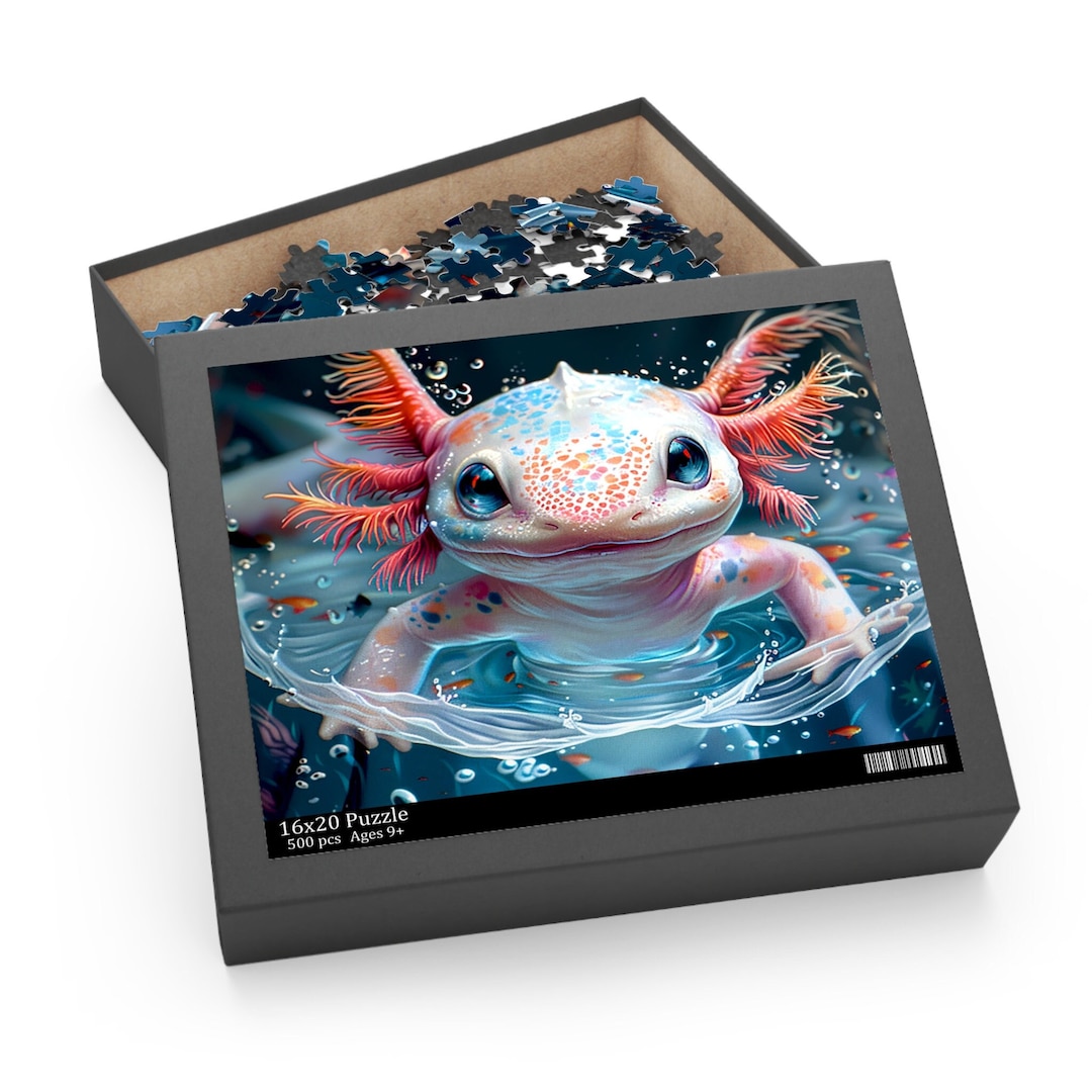 Cute Axolotl Puzzle (120, 252, 500-piece), Axolotl Puzzle, Adorable ...