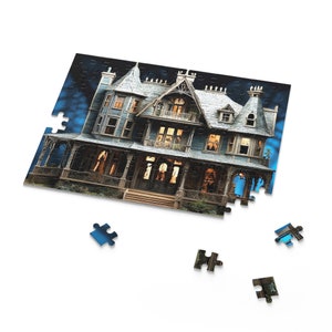 Haunted Victorian Dollhouse Puzzle 120, 252, 500-piece, Dollhouse ...