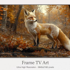 Autumn Fox High-resolution Digital Art for Frame TV and Wall Art Decor ...
