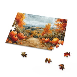 Pumpkin Puzzle, Thanksgiving Puzzle, Autumn Harvest Path Puzzle (120 ...