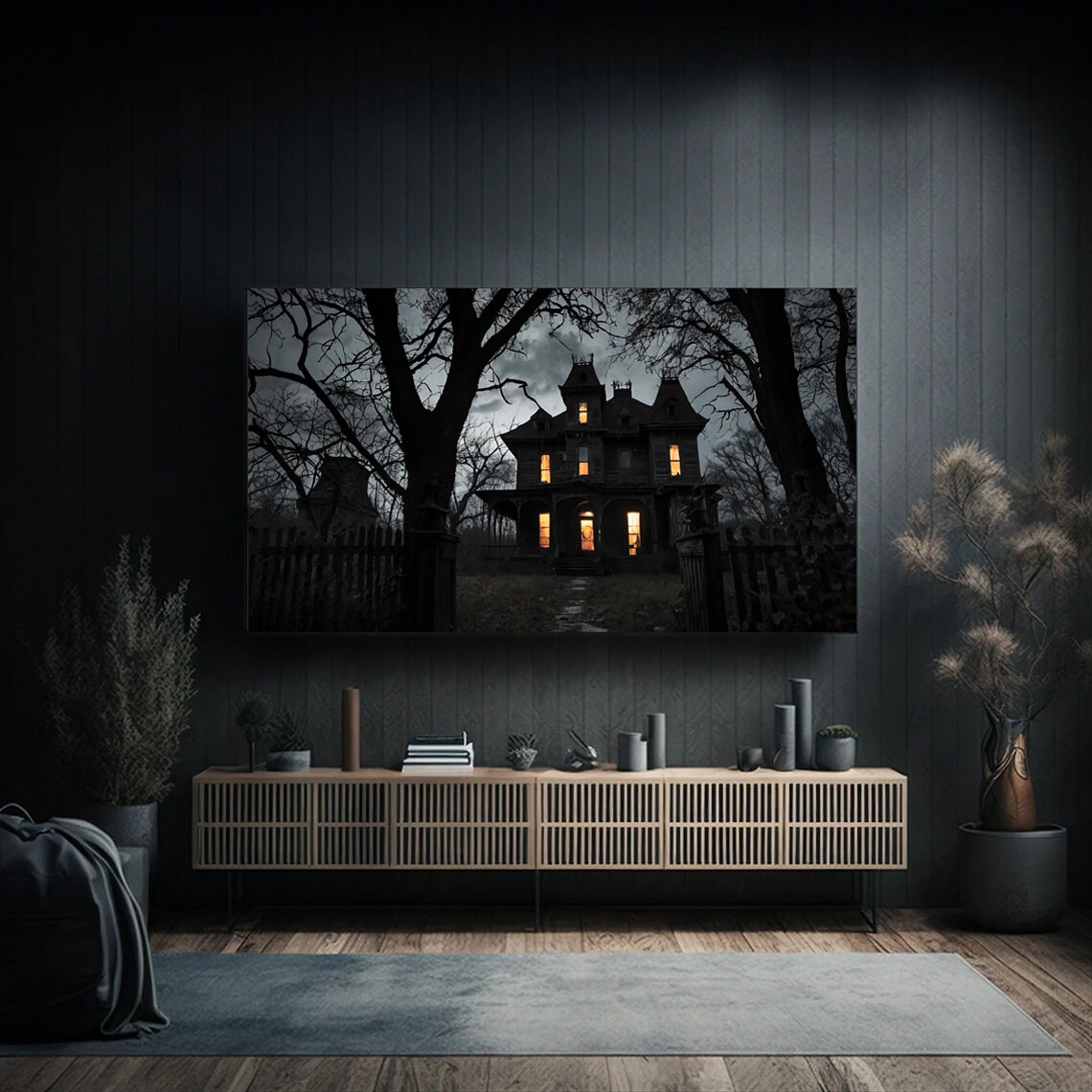 Haunted Victorian Mansion at Dusk FRAME TV, Samsung Frame TV, Haunted ...
