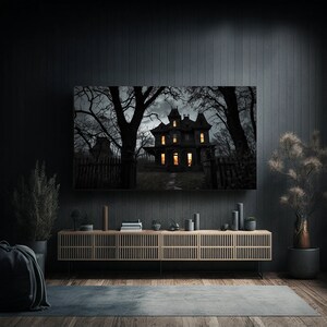 Haunted Victorian Mansion at Dusk FRAME TV, Samsung Frame TV, Haunted ...