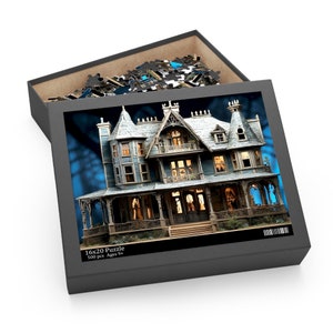 Haunted Victorian Dollhouse Puzzle 120, 252, 500-piece, Dollhouse ...