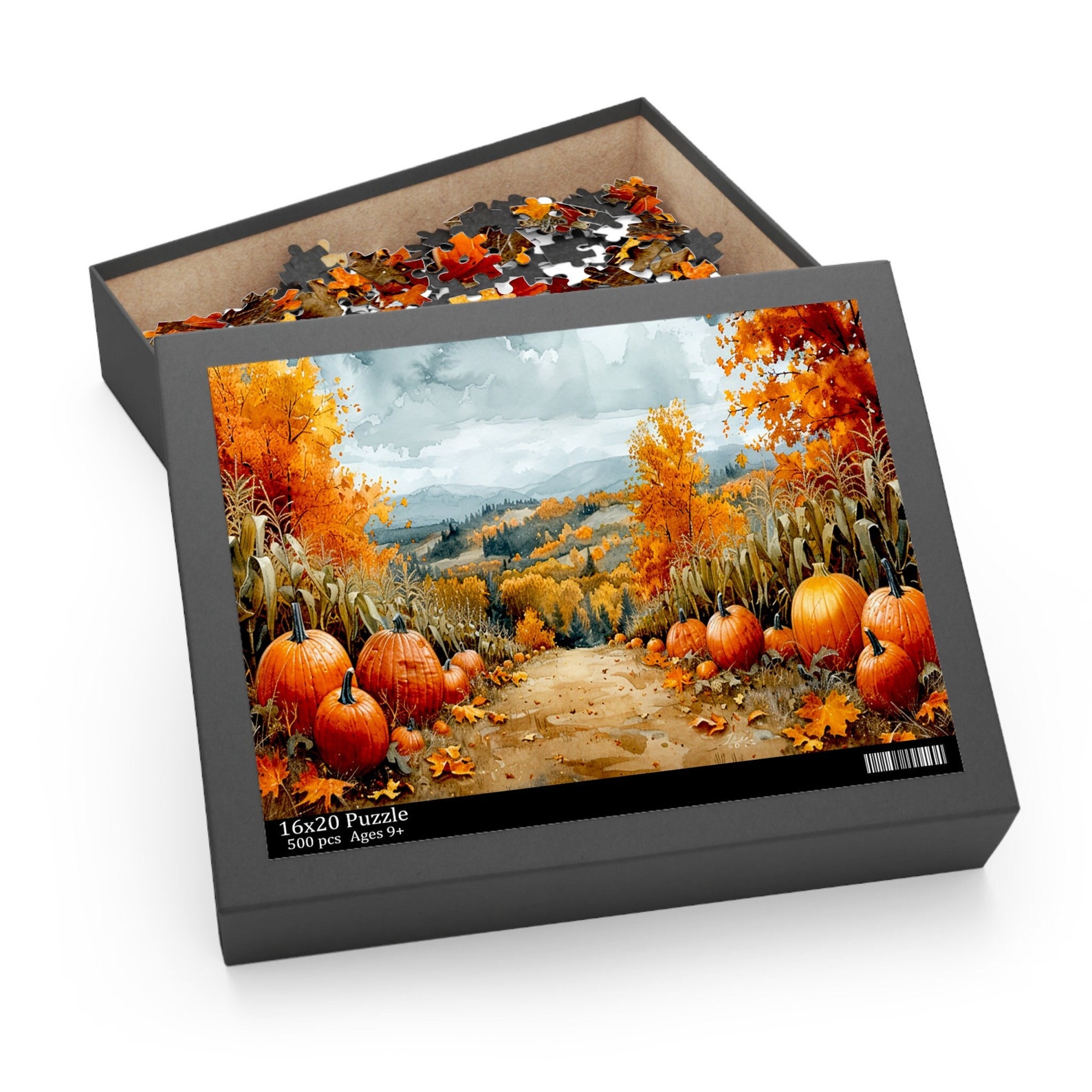 Pumpkin Puzzle, Thanksgiving Puzzle, Autumn Harvest Path Puzzle (120 ...