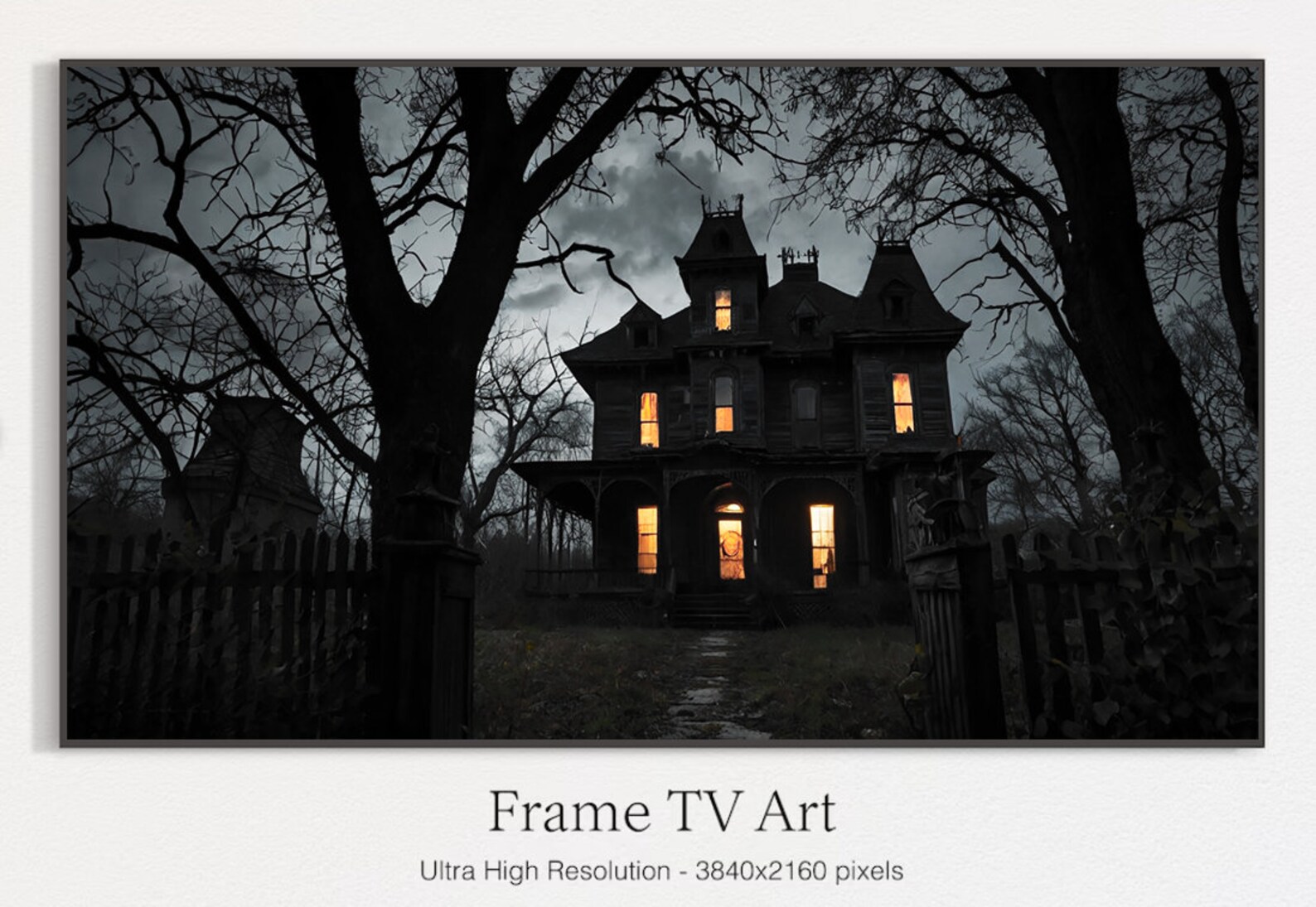 Haunted Victorian Mansion at Dusk FRAME TV, Samsung Frame TV, Haunted ...