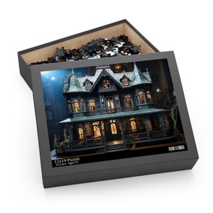 Halloween Puzzle, Dollhouse Puzzle, Haunted Dollhouse Puzzle, Gothic ...