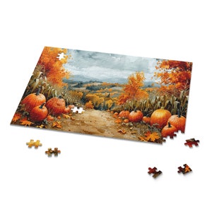 Pumpkin Puzzle, Thanksgiving Puzzle, Autumn Harvest Path Puzzle (120 ...