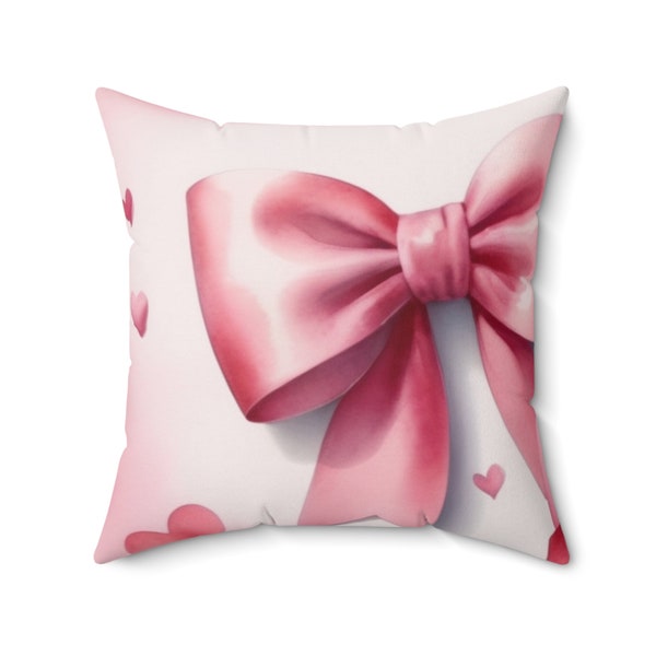 Pink Pillow With Bows - Etsy