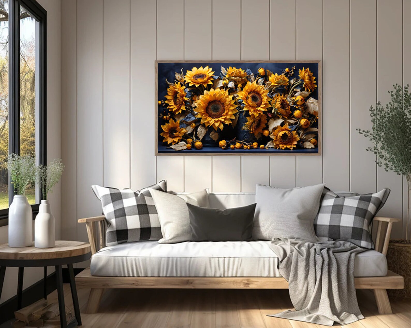 Vibrant Sunflower Bouquet Frame TV Art, Sunflowers Frame TV, Sunflowers ...