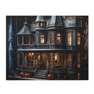 Halloween Puzzle, Dollhouse Puzzle, Haunted House Puzzle, Gothic ...