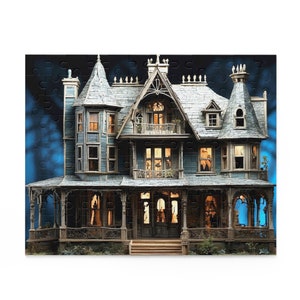 Haunted Victorian Dollhouse Puzzle 120, 252, 500-piece, Dollhouse ...
