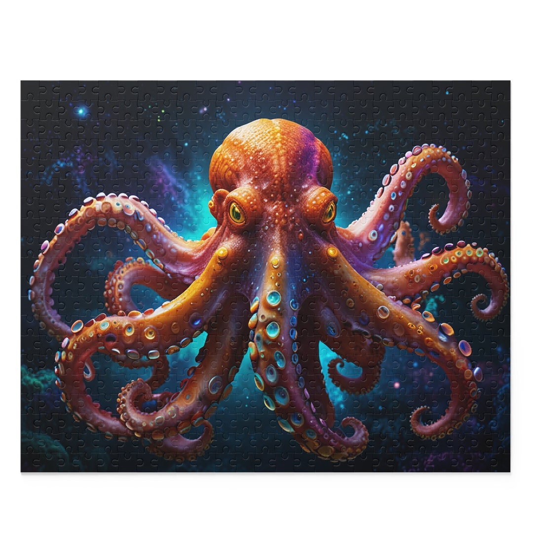 Cosmic Octopus Puzzle (120, 252, 500-piece), Octopus Puzzle, Space ...