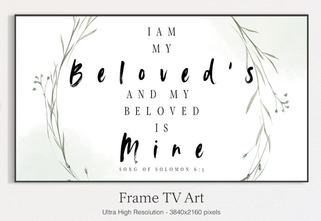 Christian Frame TV Art: Song of Solomon Scripture (digital Download) - Etsy