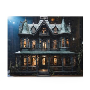 Halloween Puzzle, Dollhouse Puzzle, Haunted Dollhouse Puzzle, Gothic ...