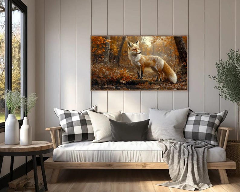Autumn Fox High-resolution Digital Art for Frame TV and Wall Art Decor ...