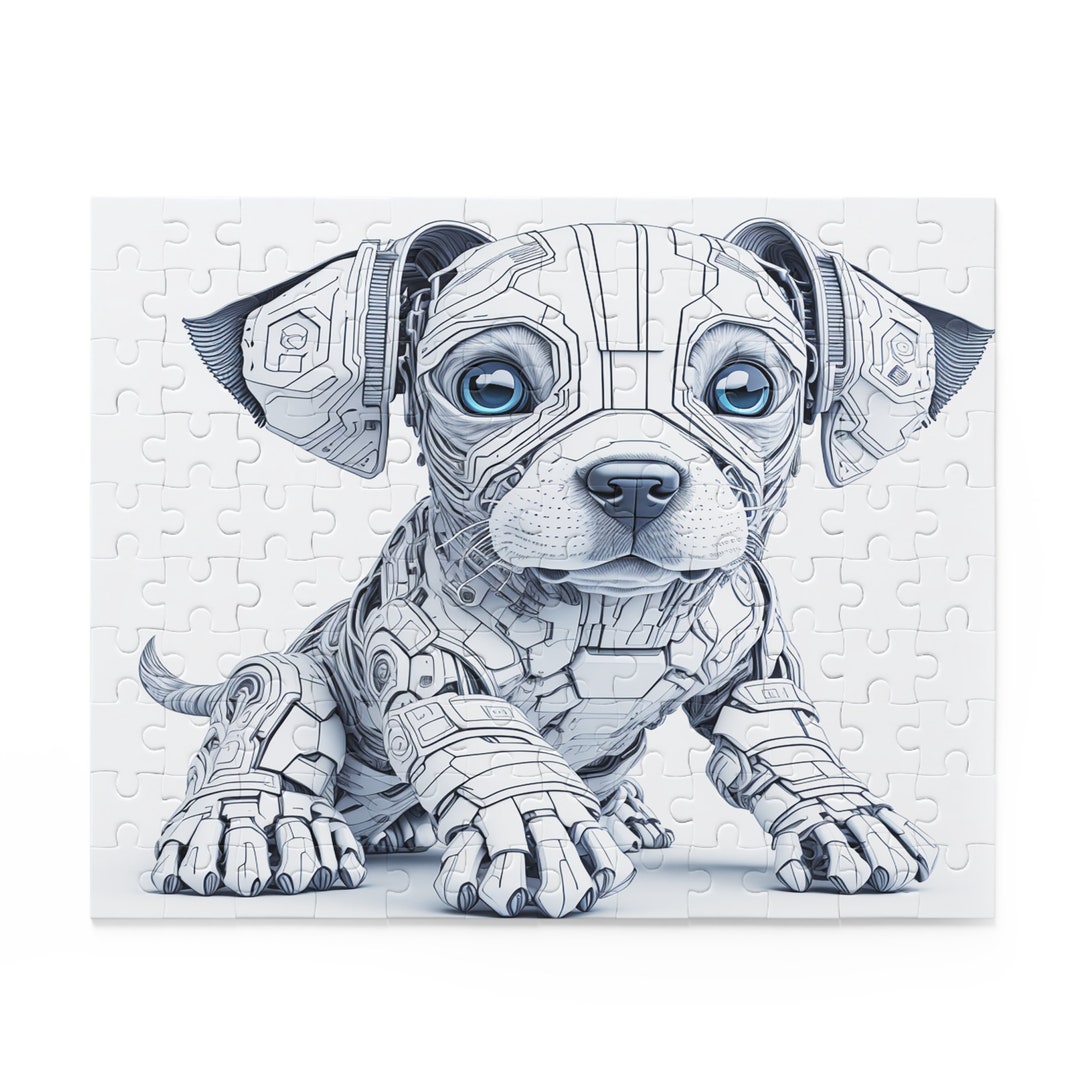 Robot Puppy Puzzle, Cyborg Pup Puzzle, Futuristic Puppy, Robot Dog ...