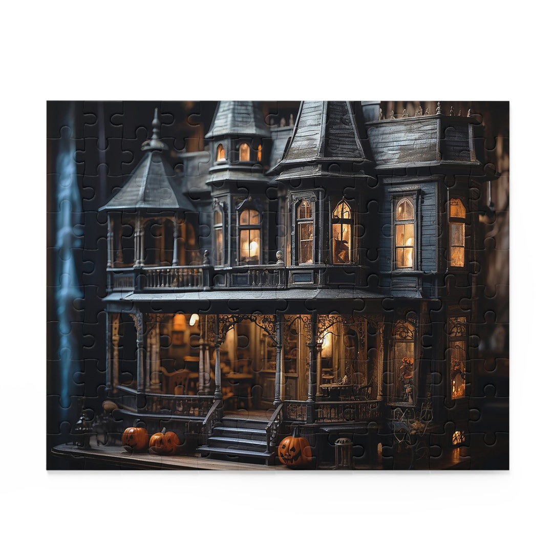 Halloween Puzzle, Dollhouse Puzzle, Haunted House Puzzle, Gothic ...