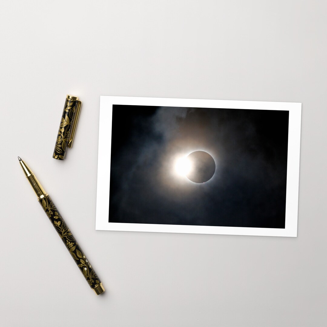 Solar Eclipse Photo Postcard - Unique 2024 Eclipse Image Souvenir - Etsy