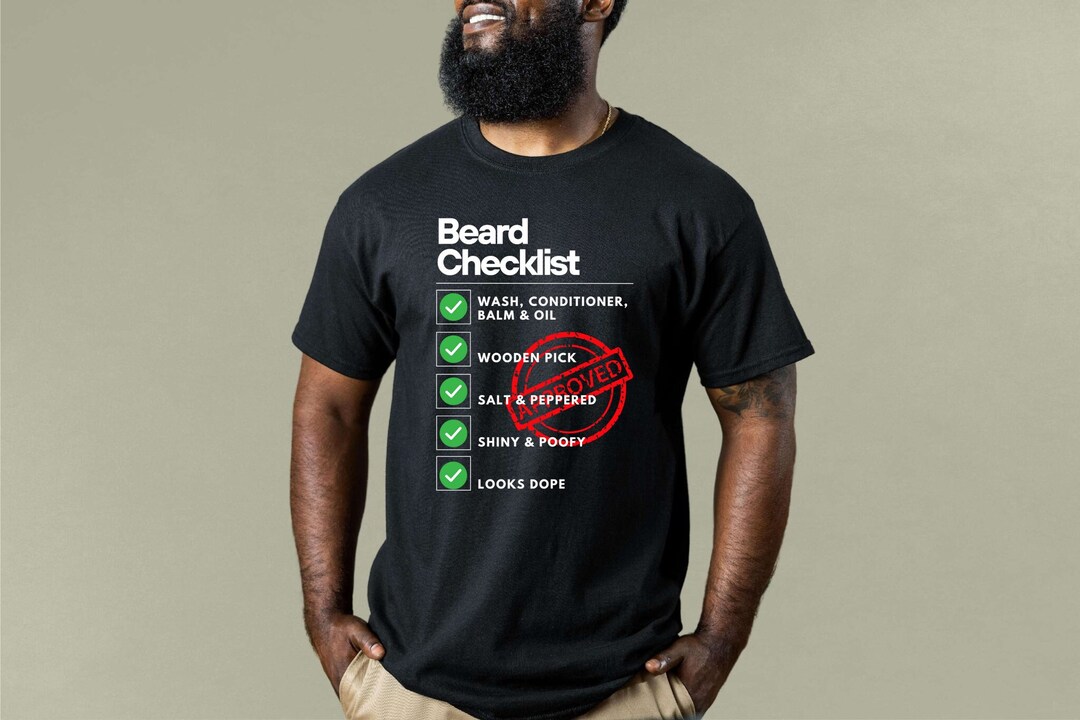 Beard Checklist Tee - Etsy