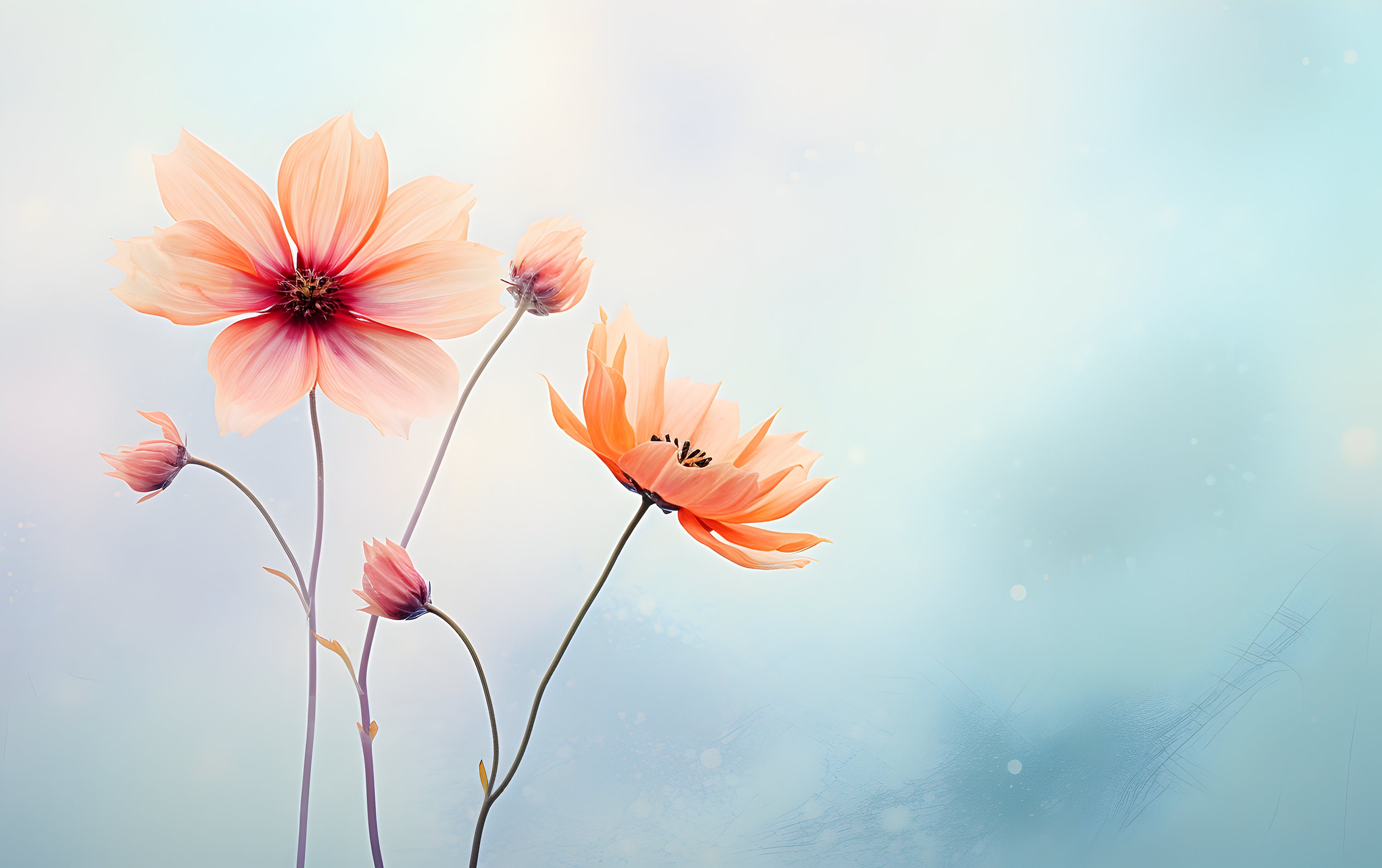 Boho Desktop Wallpaper, Water Color Flower Wallpaper, Mac Wallpaper ...