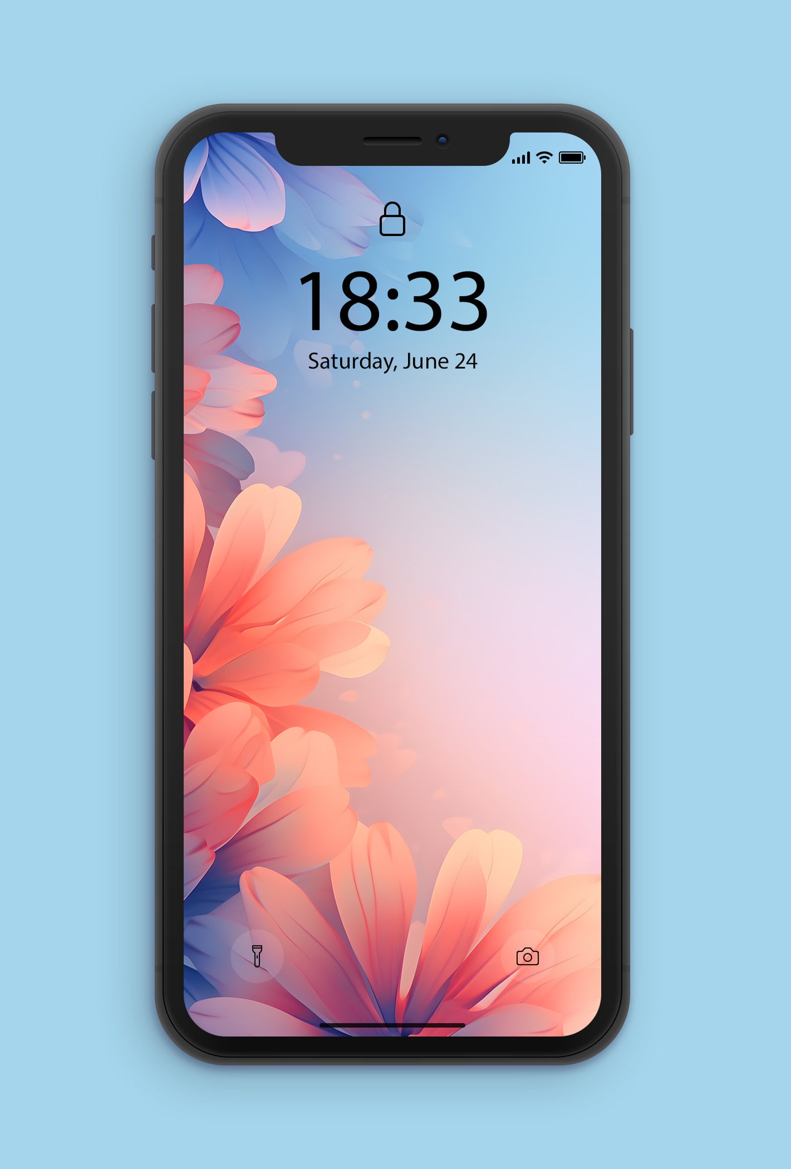Floral Phone Wallpapers, Flowers, Set of 5, iPhone Wallpapers, Android ...