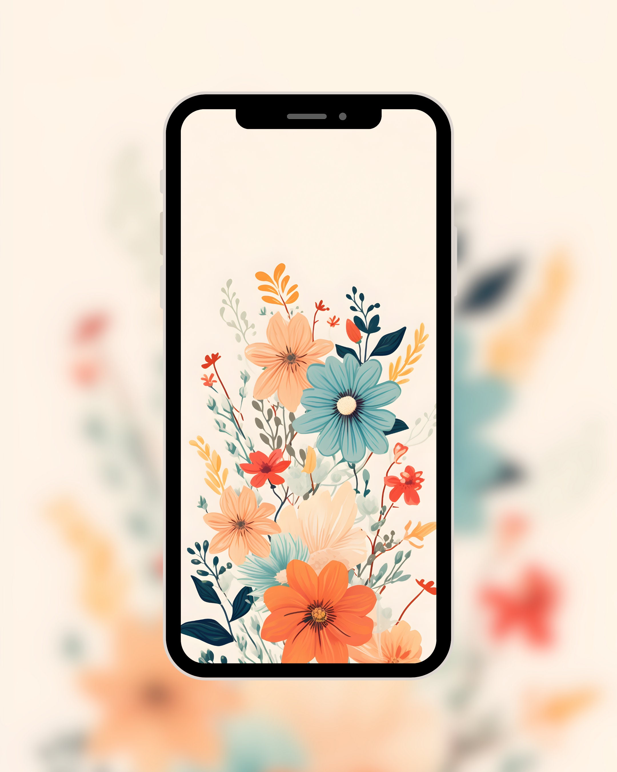 Spring Phone Wallpaper, Floral Wallpaper Iphone, iPhone Wallpaper, Hand ...