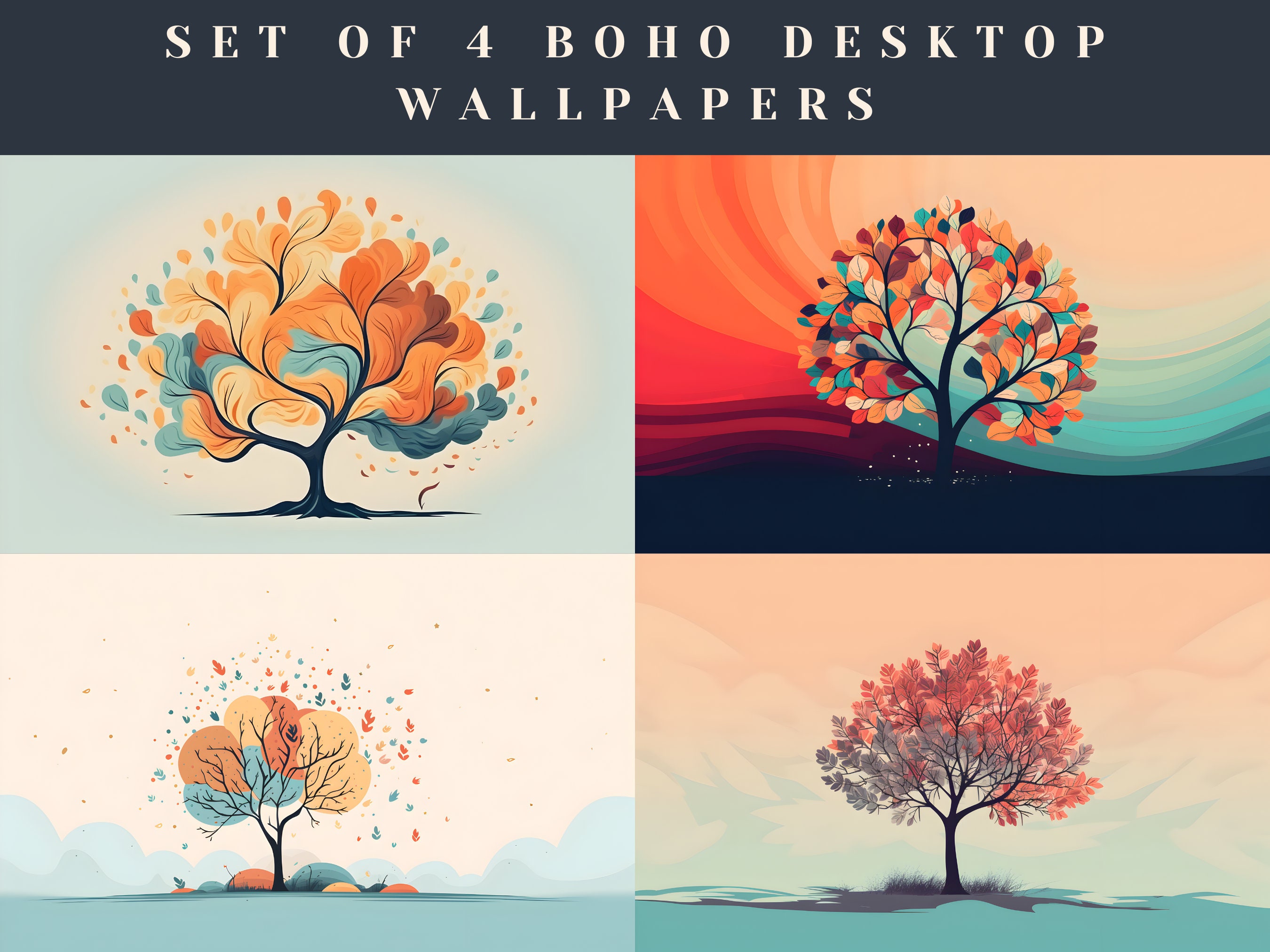 Boho Tree of Life Wallpapers, Tree Wallpaper, Mac Wallpaper, Minimalist ...