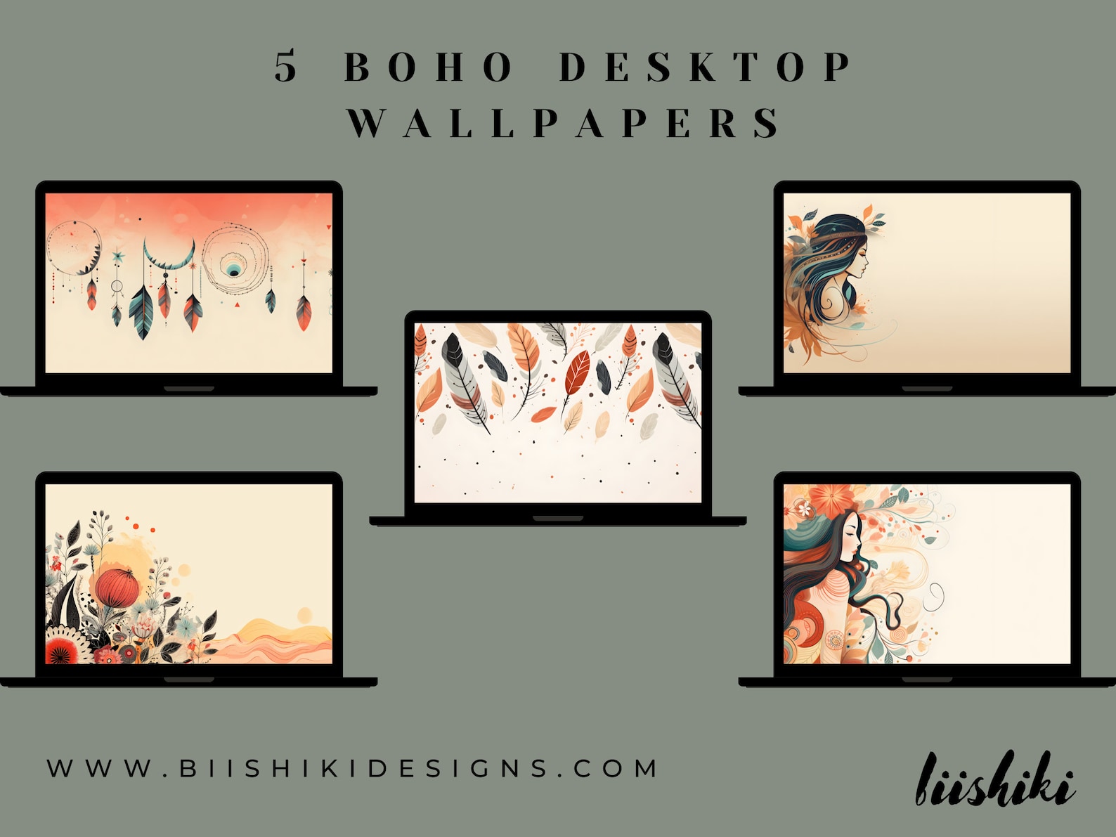 Boho Desktop Wallpaper, Neutral Wallpaper, MacBook Wallpaper, Laptop ...