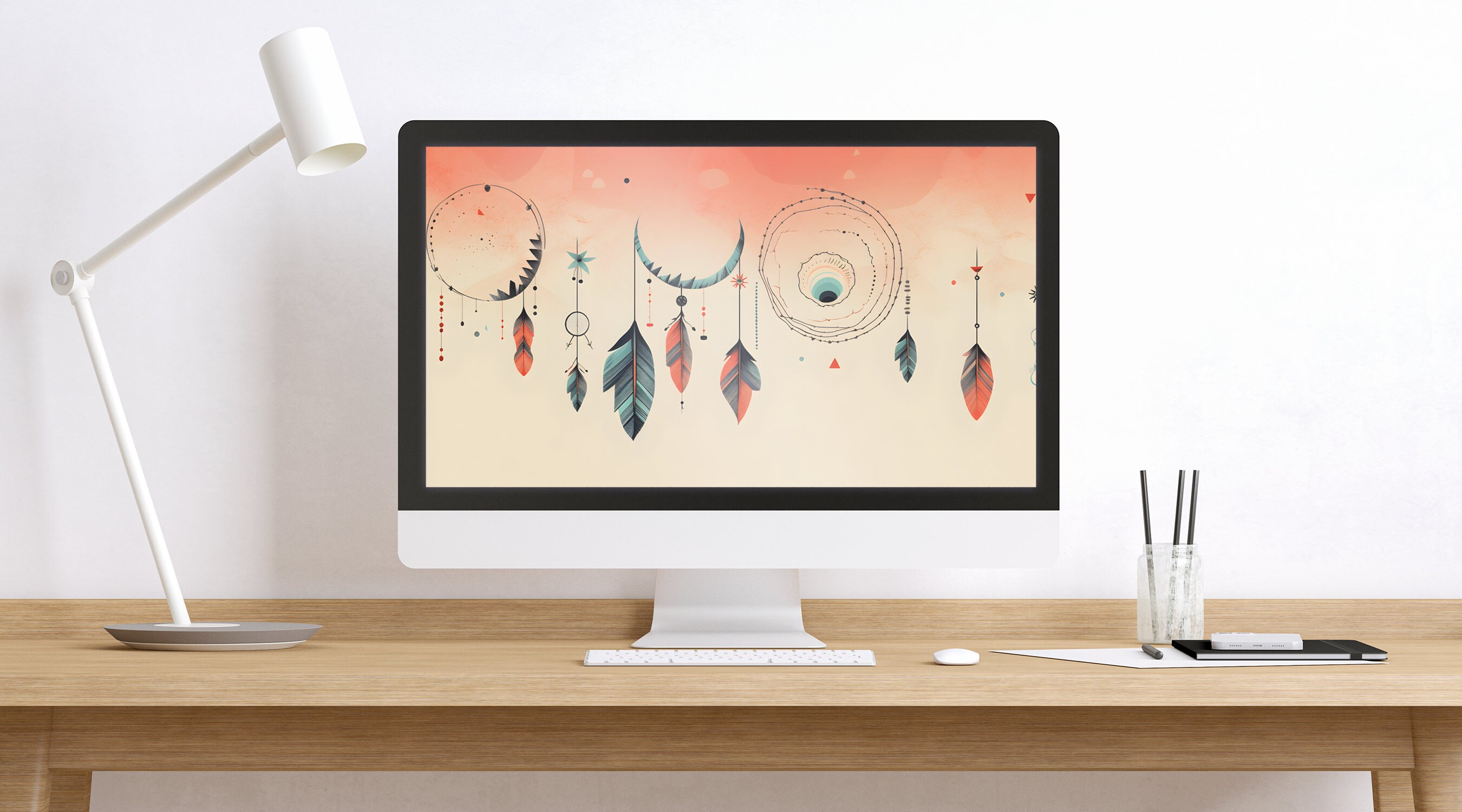Boho Desktop Wallpaper, Neutral Wallpaper, MacBook Wallpaper, Laptop ...