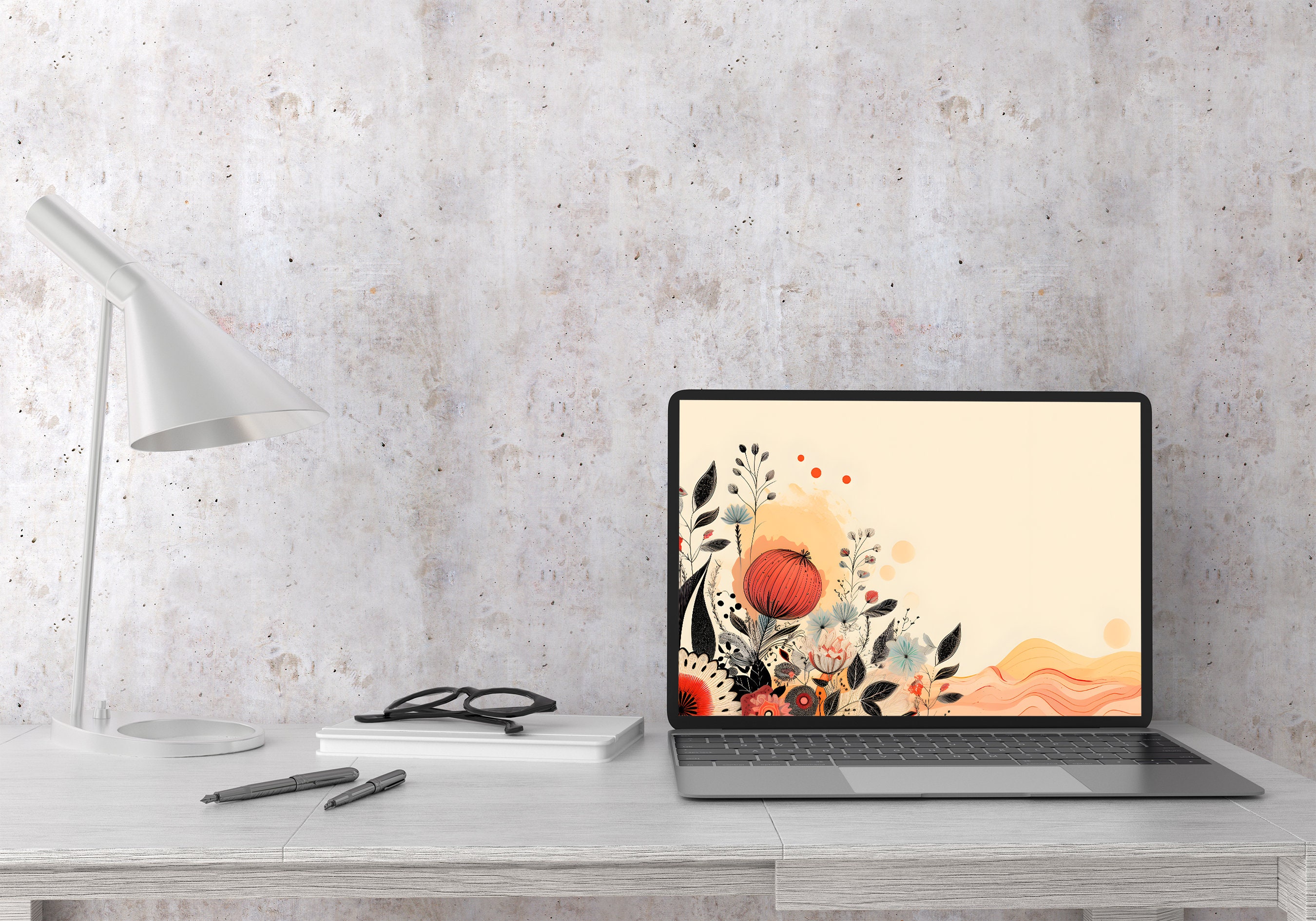 Boho Desktop Wallpaper, Neutral Wallpaper, MacBook Wallpaper, Laptop ...
