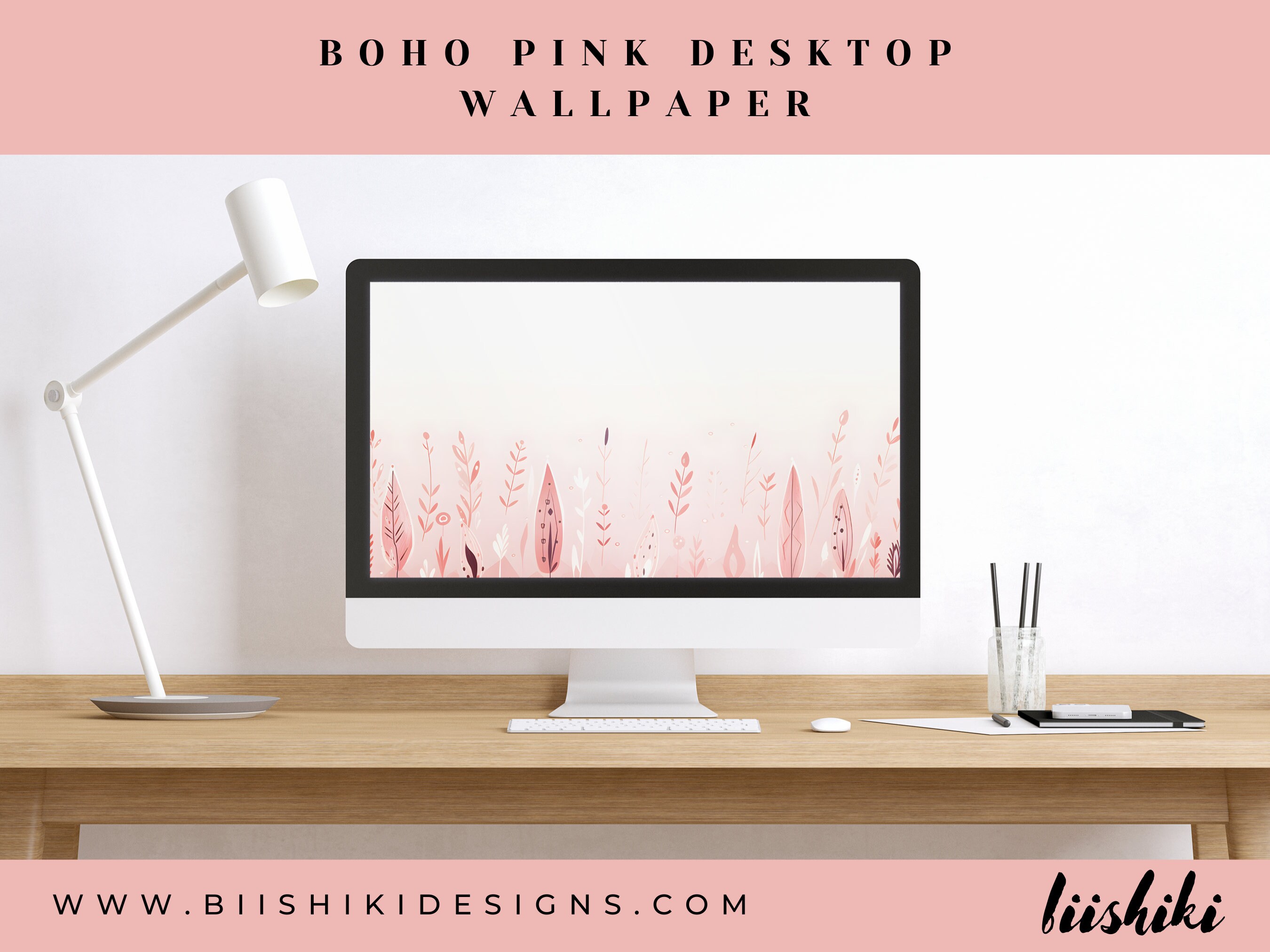 Boho Desktop Wallpaper, Pink Wallpaper, MacBook Wallpaper, Laptop ...