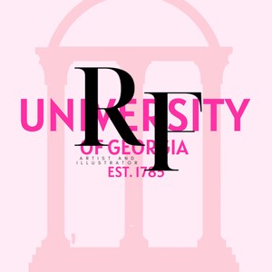 University of Georgia Pink UGA Prints - Etsy