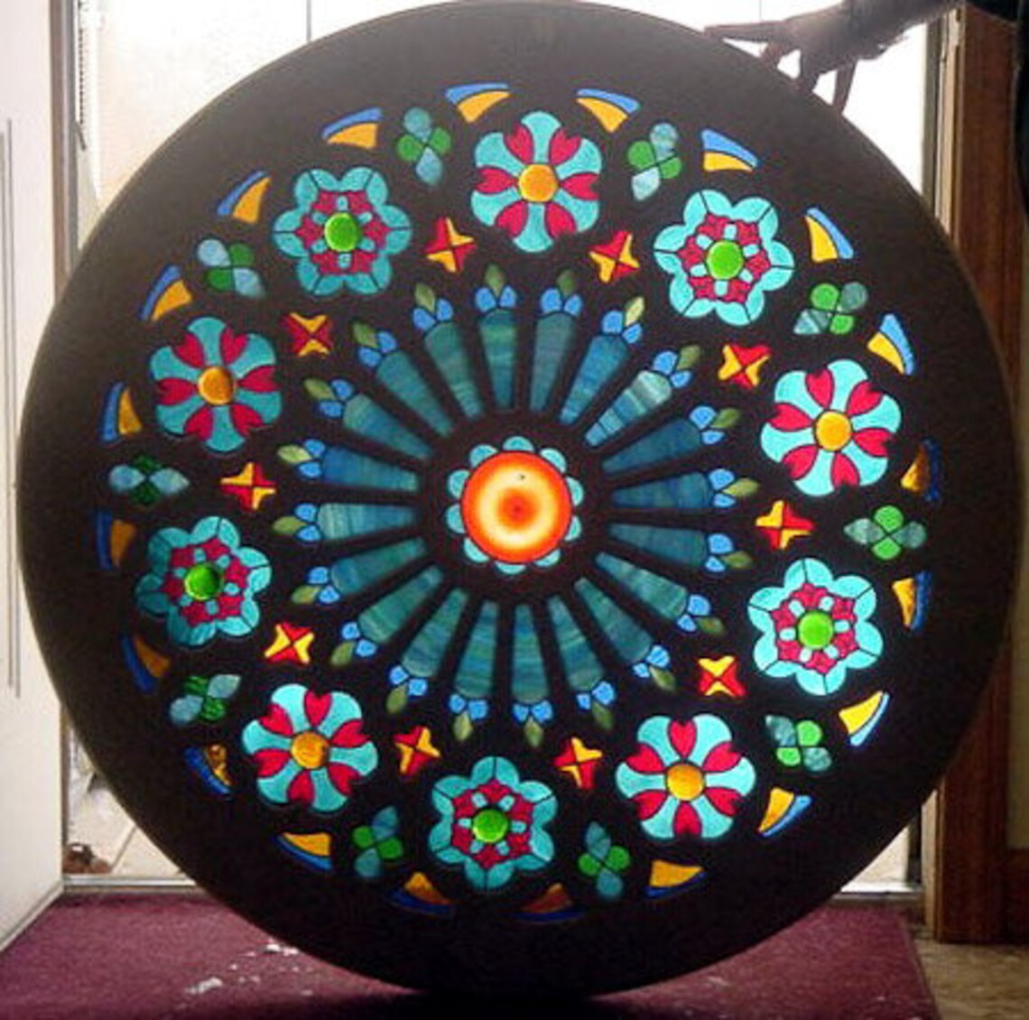 Cathedral Rose Window, Rose Window Frame, Church Window, Stained Glass ...