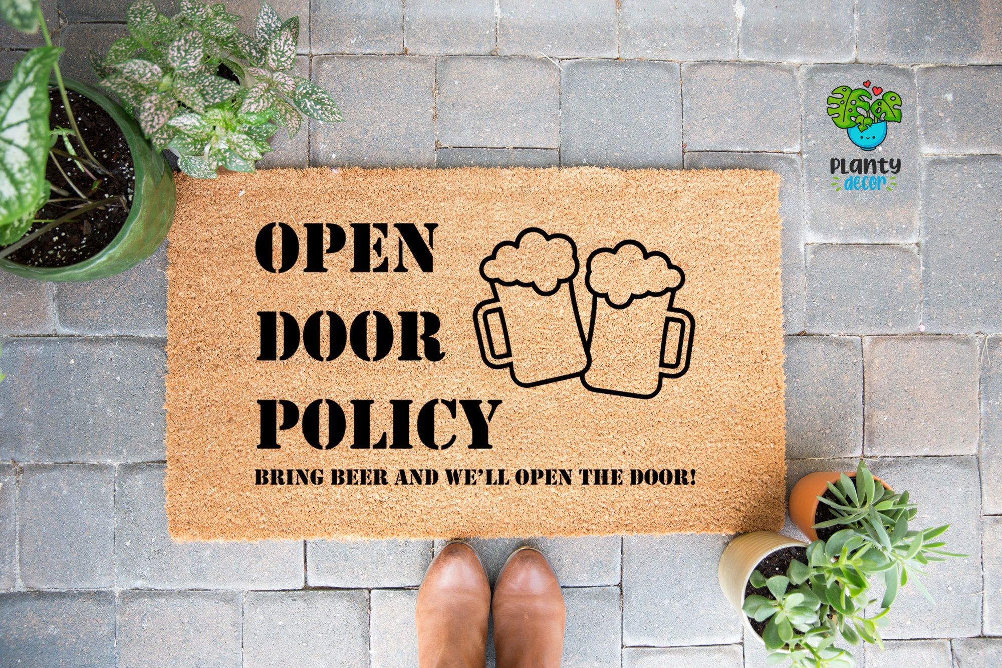 Open Door Welcome Mat