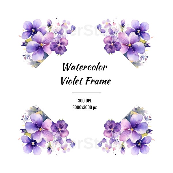 Violet Watercolor - Etsy