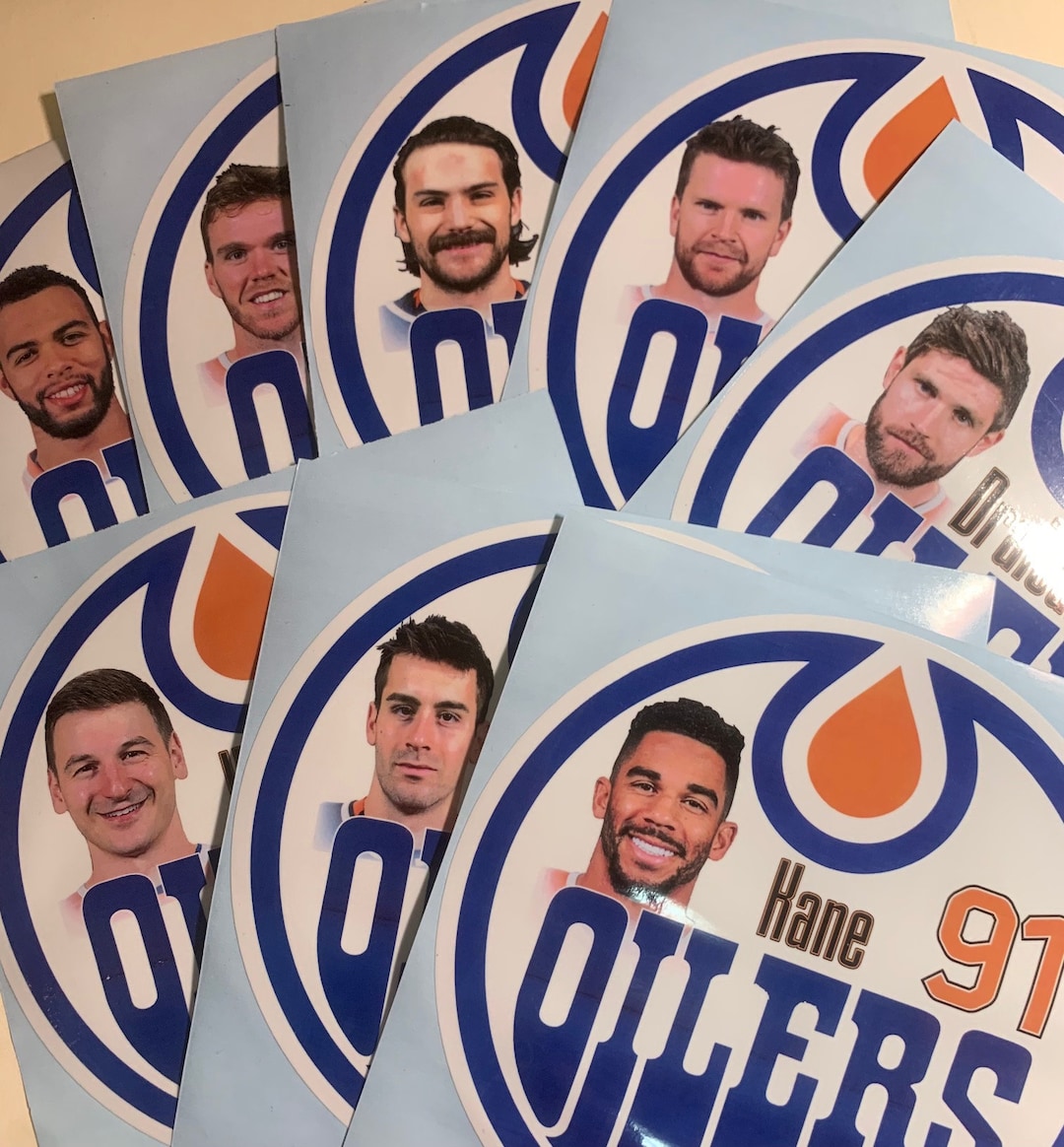 Oilers Decal With Photo of the Players, - Etsy