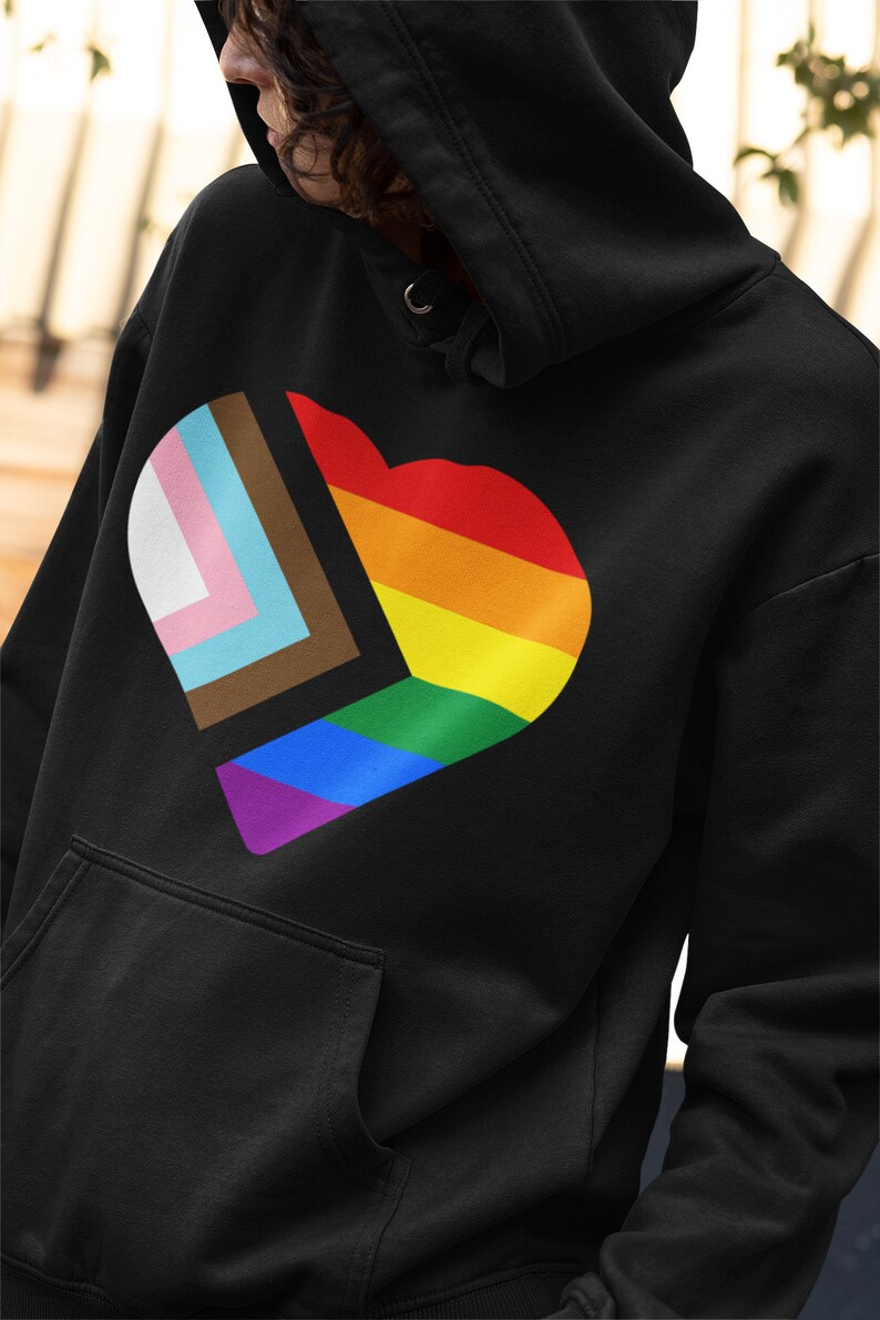 LGBTQ Heart Hooded Sweatshirt Unisex Pride Hoodie - Etsy