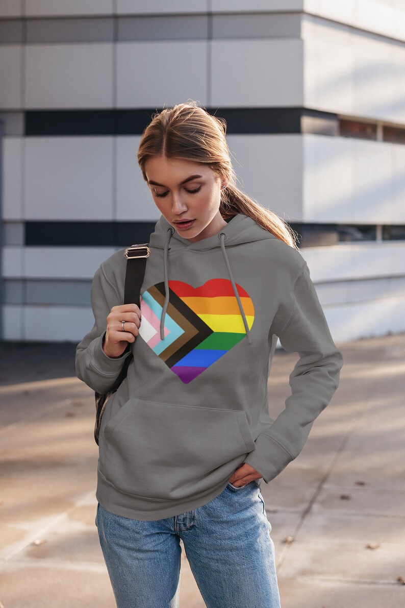 LGBTQ Heart Hooded Sweatshirt Unisex Pride Hoodie - Etsy
