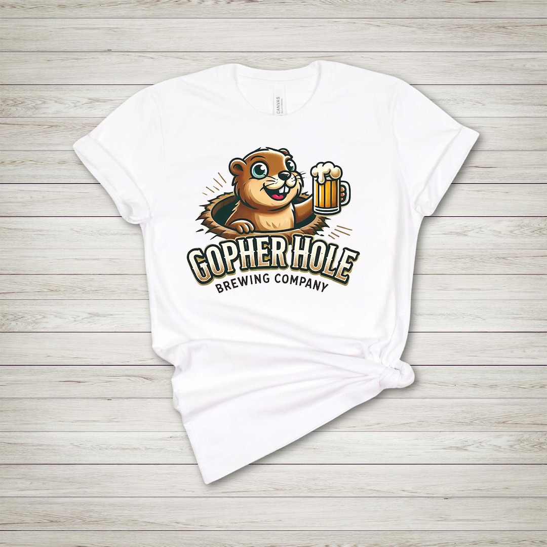 Gopher Hole Brewing Company Shirt Funny Beer Design Bella Canvas 3001 ...