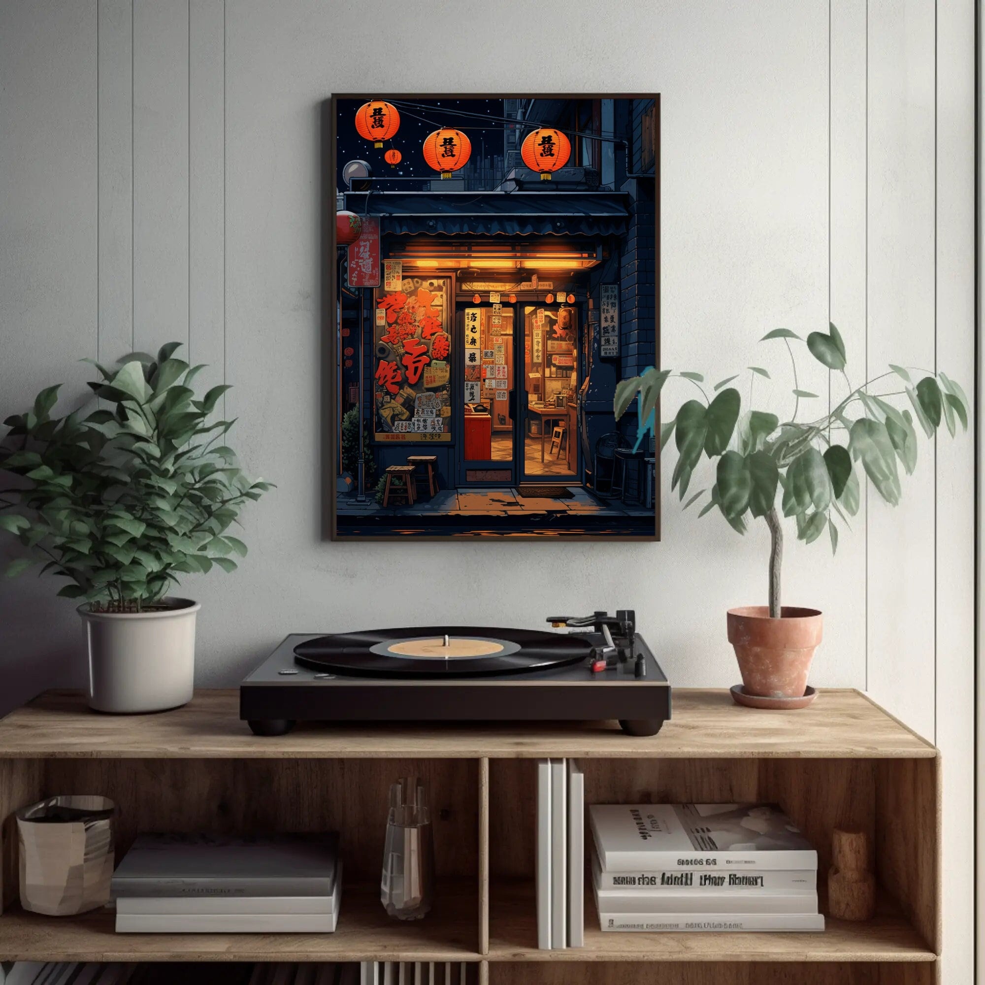 A Japanese Store Front, Japanese Anime Print, Ukiyo-e Art, Bedroom ...