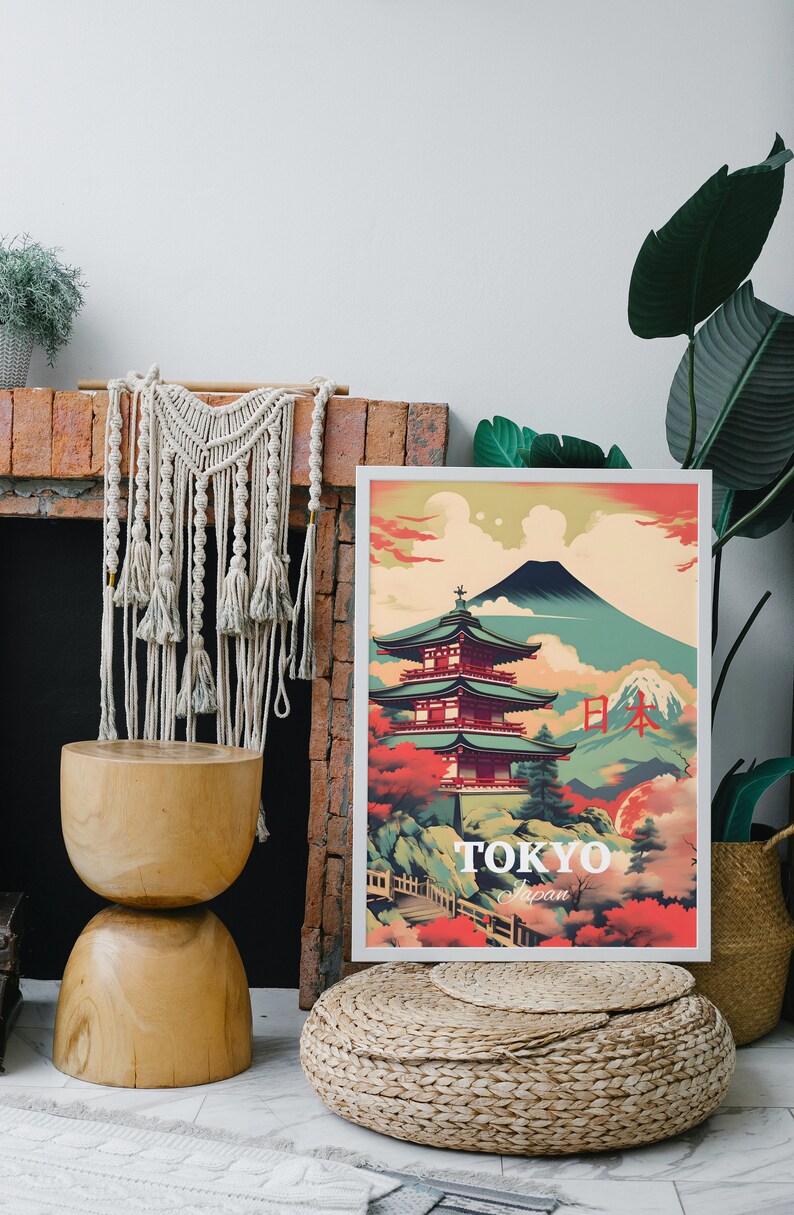 Tokyo Traditional Travel Print Japan, Tokyo Poster, Tokyo Print ...