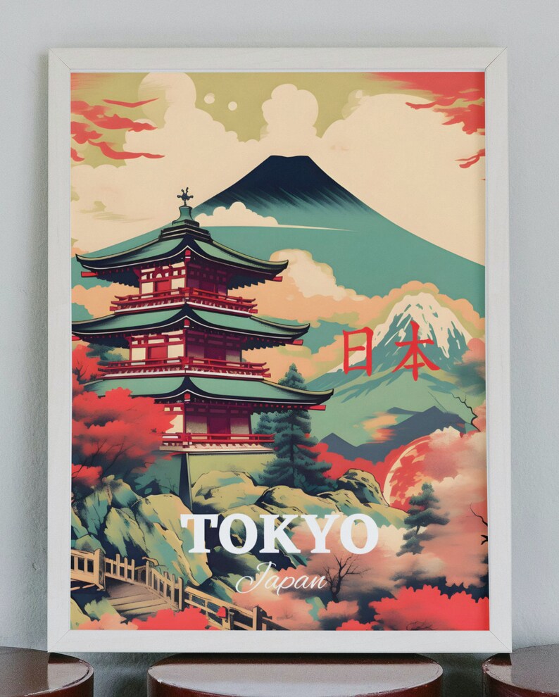 Tokyo Traditional Travel Print Japan, Tokyo Poster, Tokyo Print ...