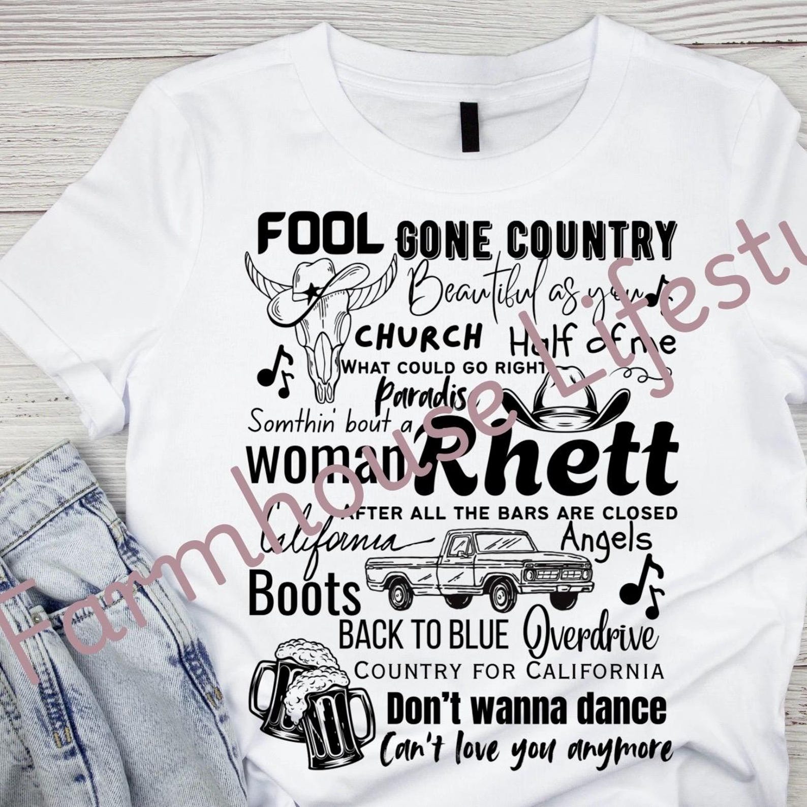 Thomas Rhett PNG: Country Music Concert Tee Design (digital File) - Etsy