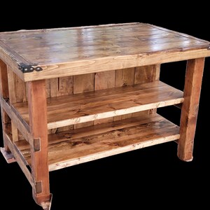 Handcrafted Solid Wood Kitchen Table: Your Multipurpose Island ...