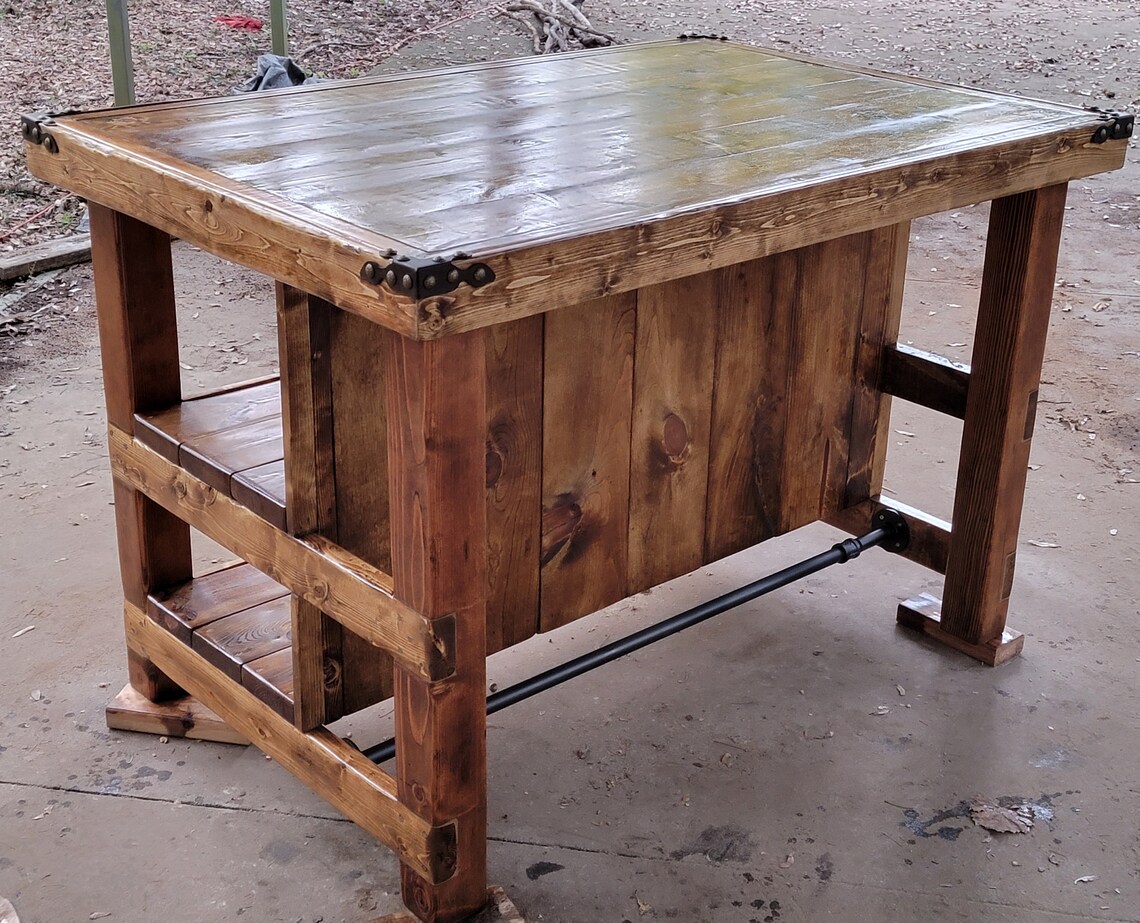 Handcrafted Solid Wood Kitchen Table: Your Multipurpose Island ...