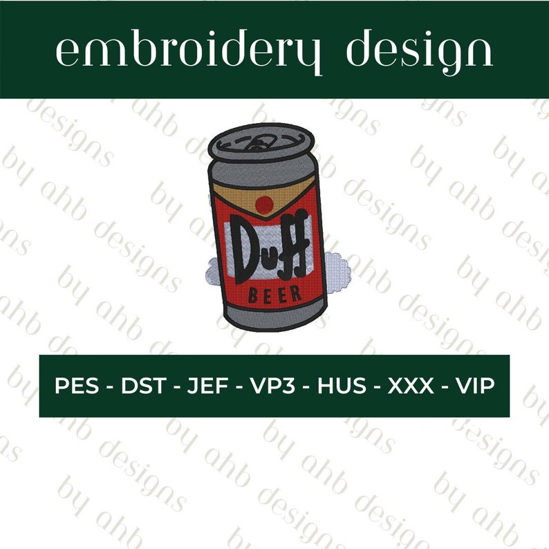 Cartoon Beer Embroidery Design, Embroidery Files, Embroidery Designs ...