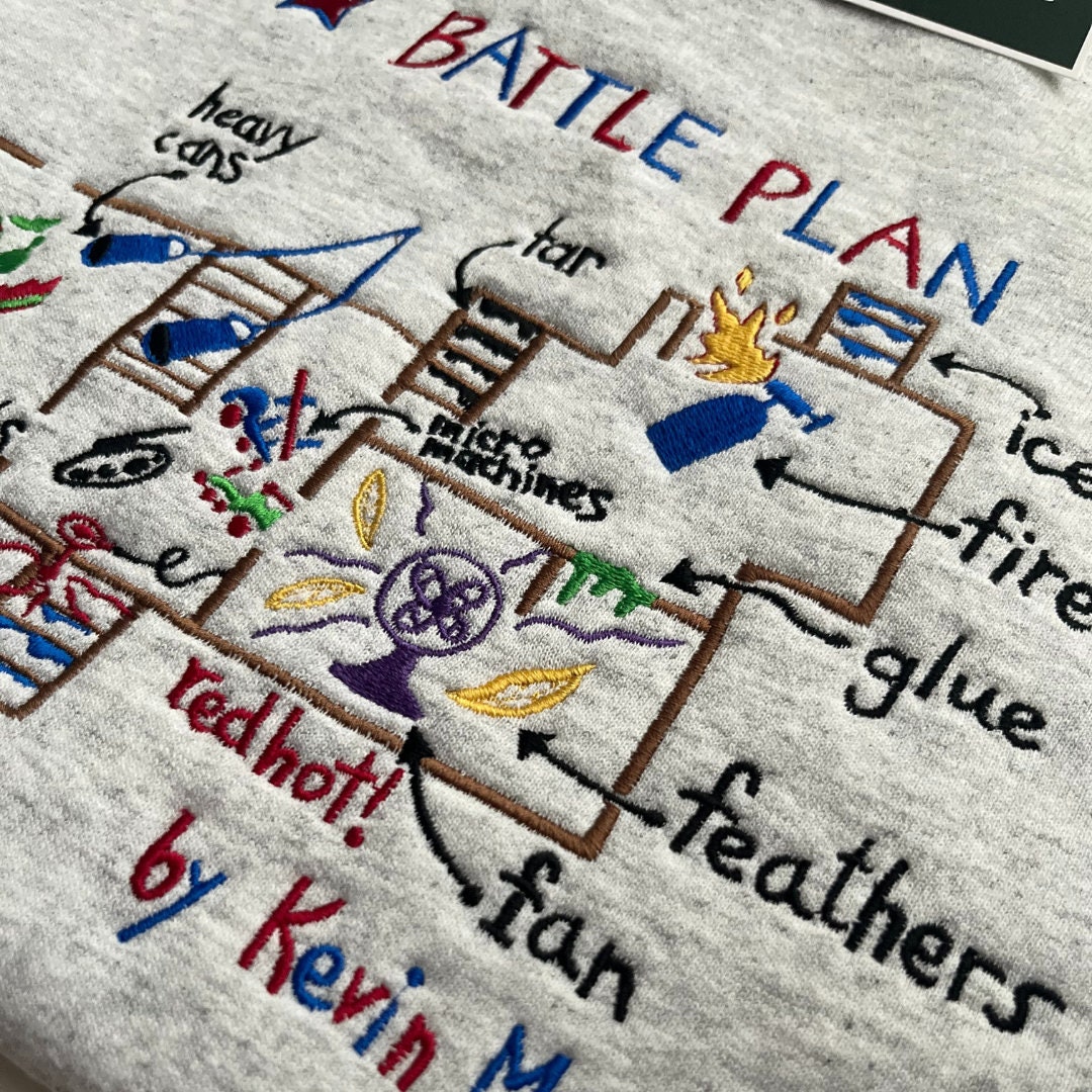 Christmas Embroidery Design, Kevin Battle Plan Embroidery Design, Home ...