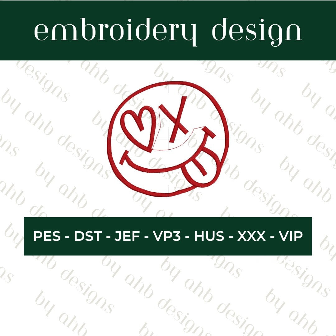 Smiley Face Embroidery Design, Trendy Embroidery Design, Embroidery ...